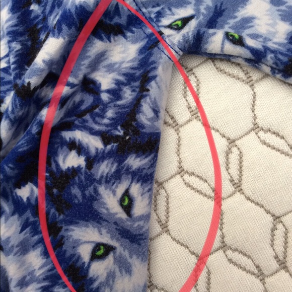 LuLaRoe | Pants & Jumpsuits | Euc Fierce Os Wolves Cobalt Blue Whi ...